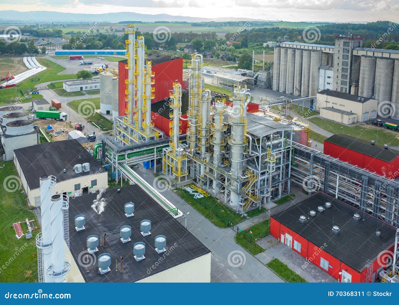 Biofuel factory stock image. Image of conveyor, biofuels - 70368311