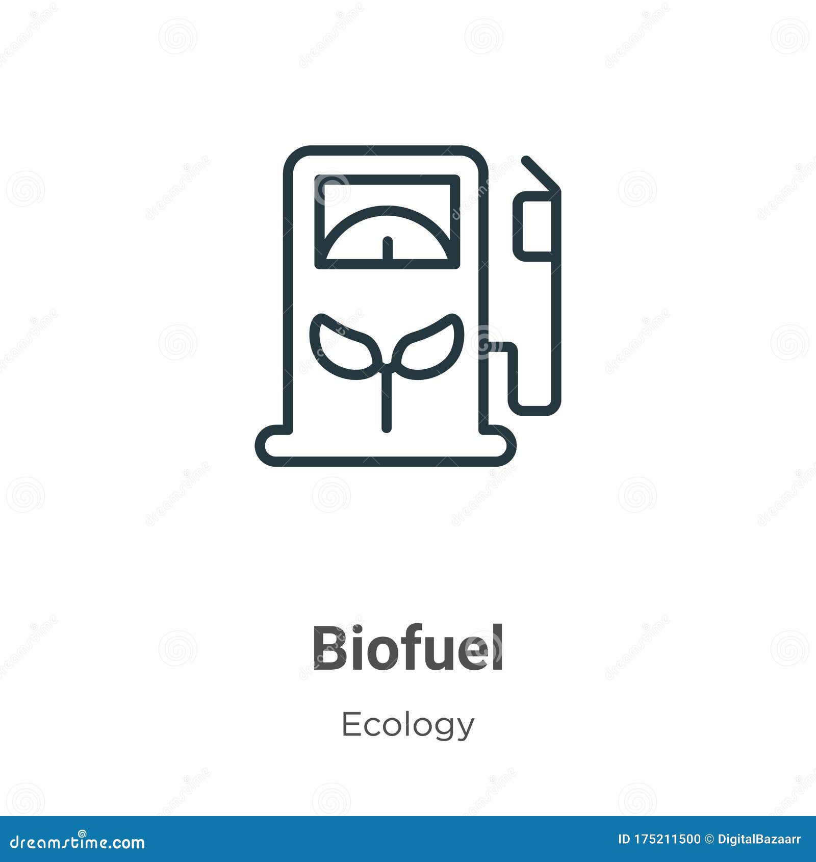 Biofuel Outline Vector Icon. Thin Line Black Biofuel Icon, Flat Vector Simple Element ...