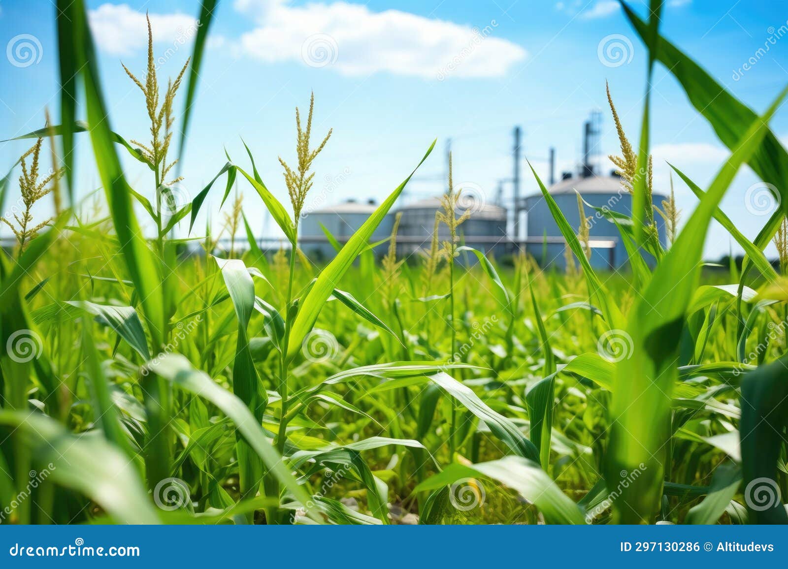 A Biofuel Plant in a Corn Field Stock Photo - Image of agriculture ...