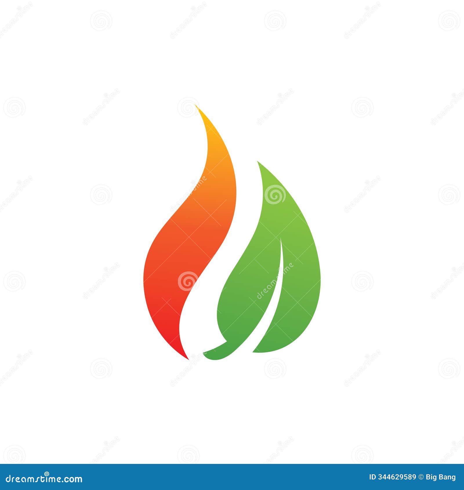 Biogas Energy Logo with Fire and Leaf Element Stock Vector ...