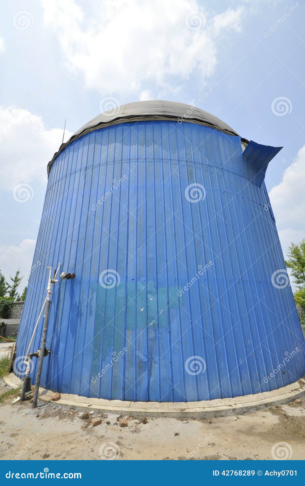 Biogas engineering plant stock image. Image of building - 42768289