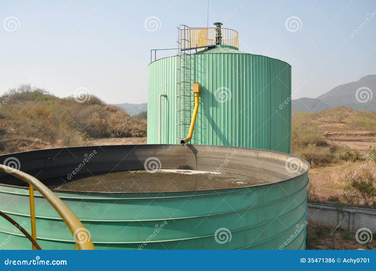Biogas engineering plant 2 editorial photo. Image of dish - 35471386