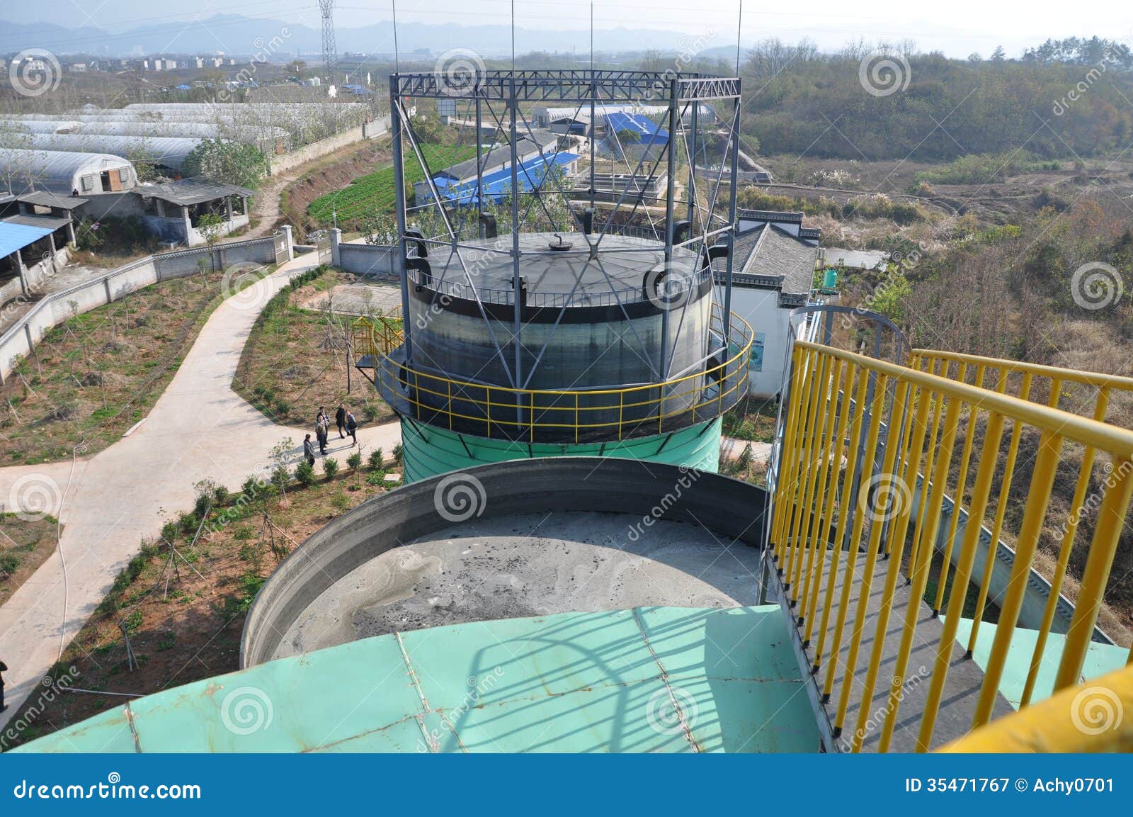 Biogas engineering plant 5 editorial photography. Image of dejecta ...