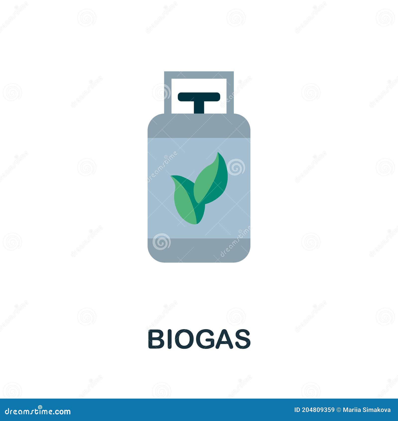 Biogas Flat Icon. Simple Element from Save the World Collection ...