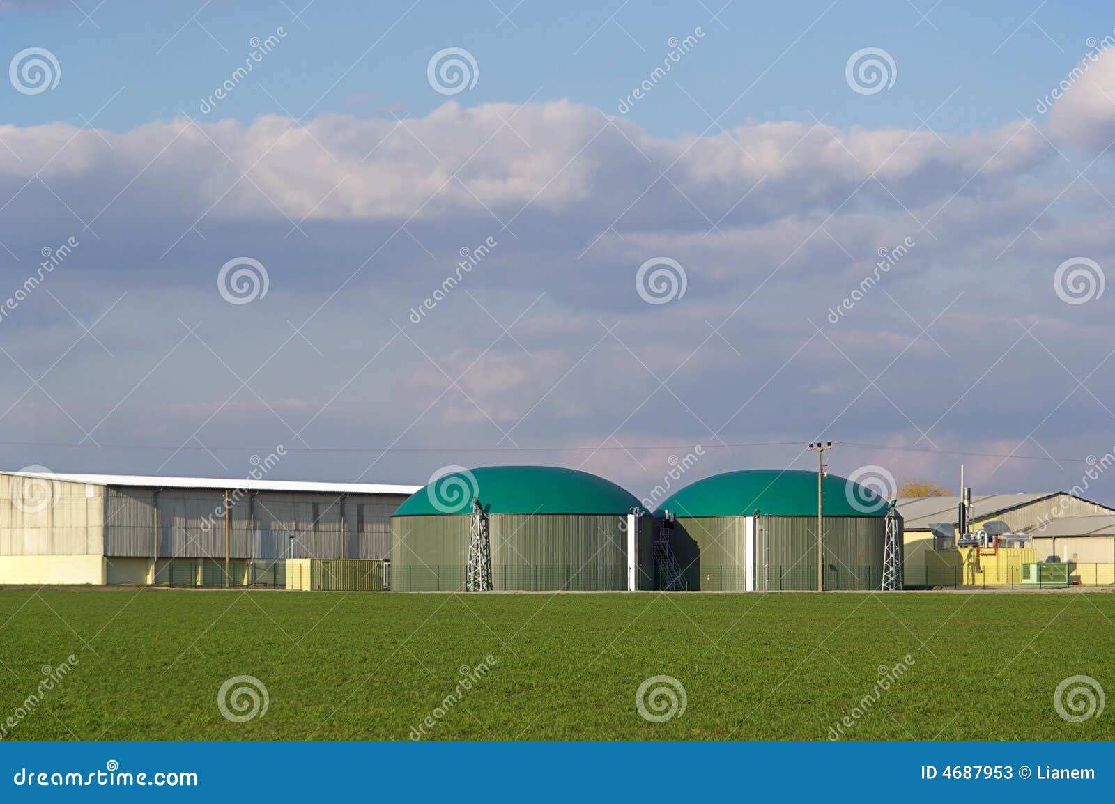 Biogas plant 01 stock image. Image of container, biomass - 4687953