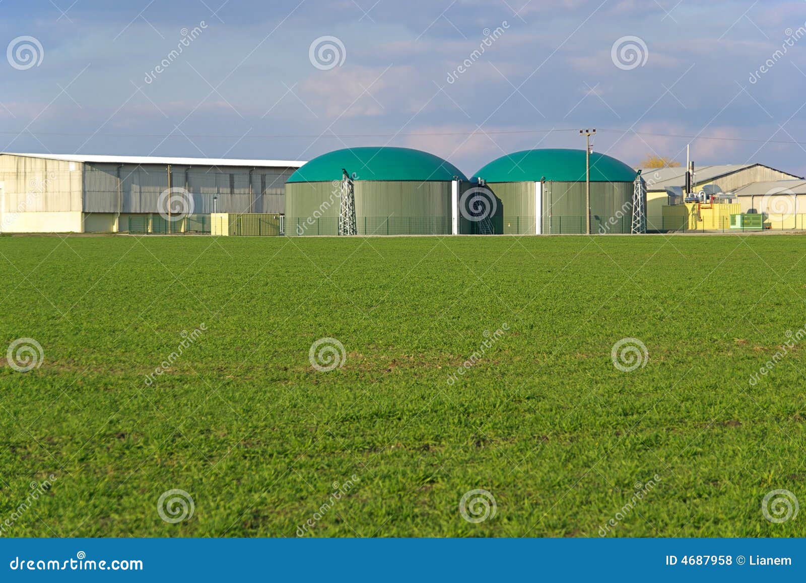 Biogas plant 02 stock photo. Image of meadow, biological - 4687958