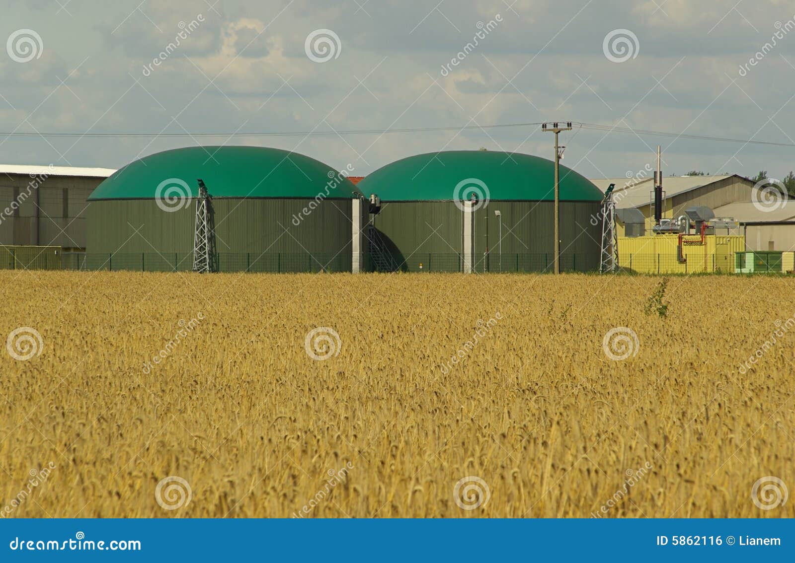 Biogas plant 10 stock photo. Image of plant, biomass, renewable - 5862116