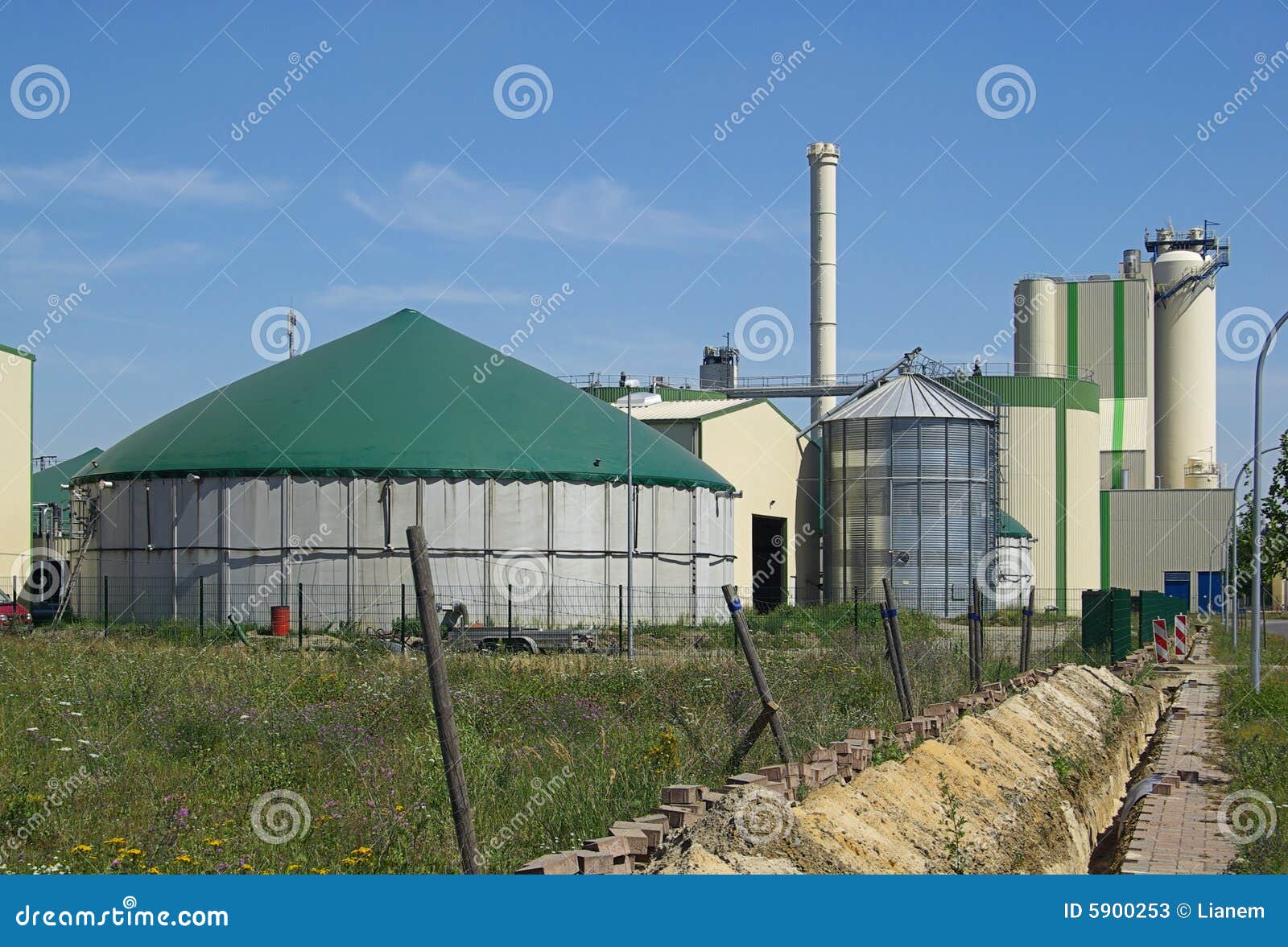 Biogas plant 19 stock image. Image of architecture, field - 5900253