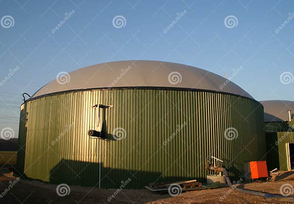 Biogas Plant stock photo. Image of fermentation, roof - 4495844