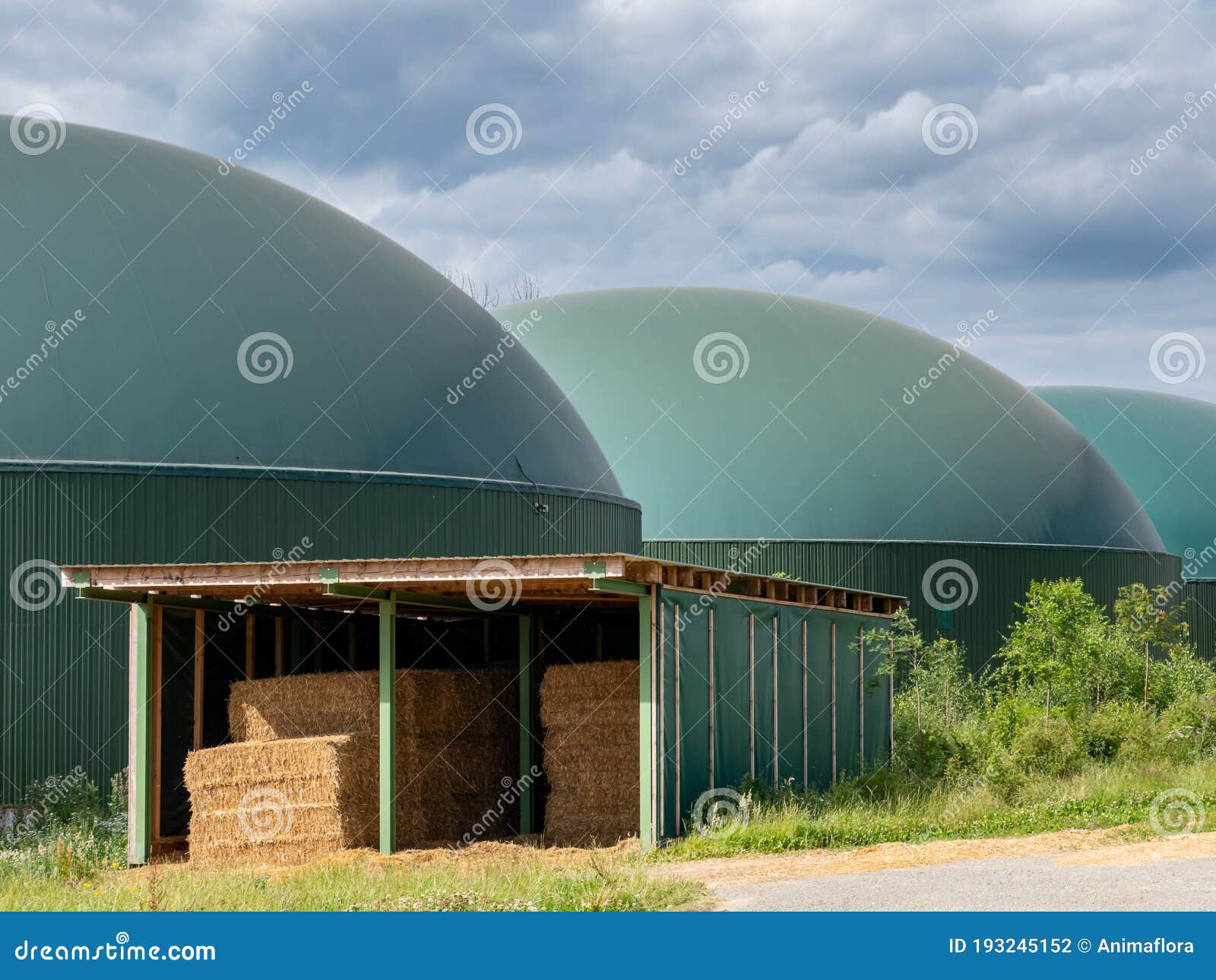 Biogas Plant Power Generation Biogas in Germany Stock Photo - Image of ...