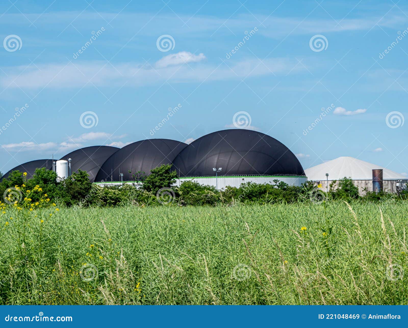 Biogas Plant for Renewable Energy Stock Image - Image of fermentation ...
