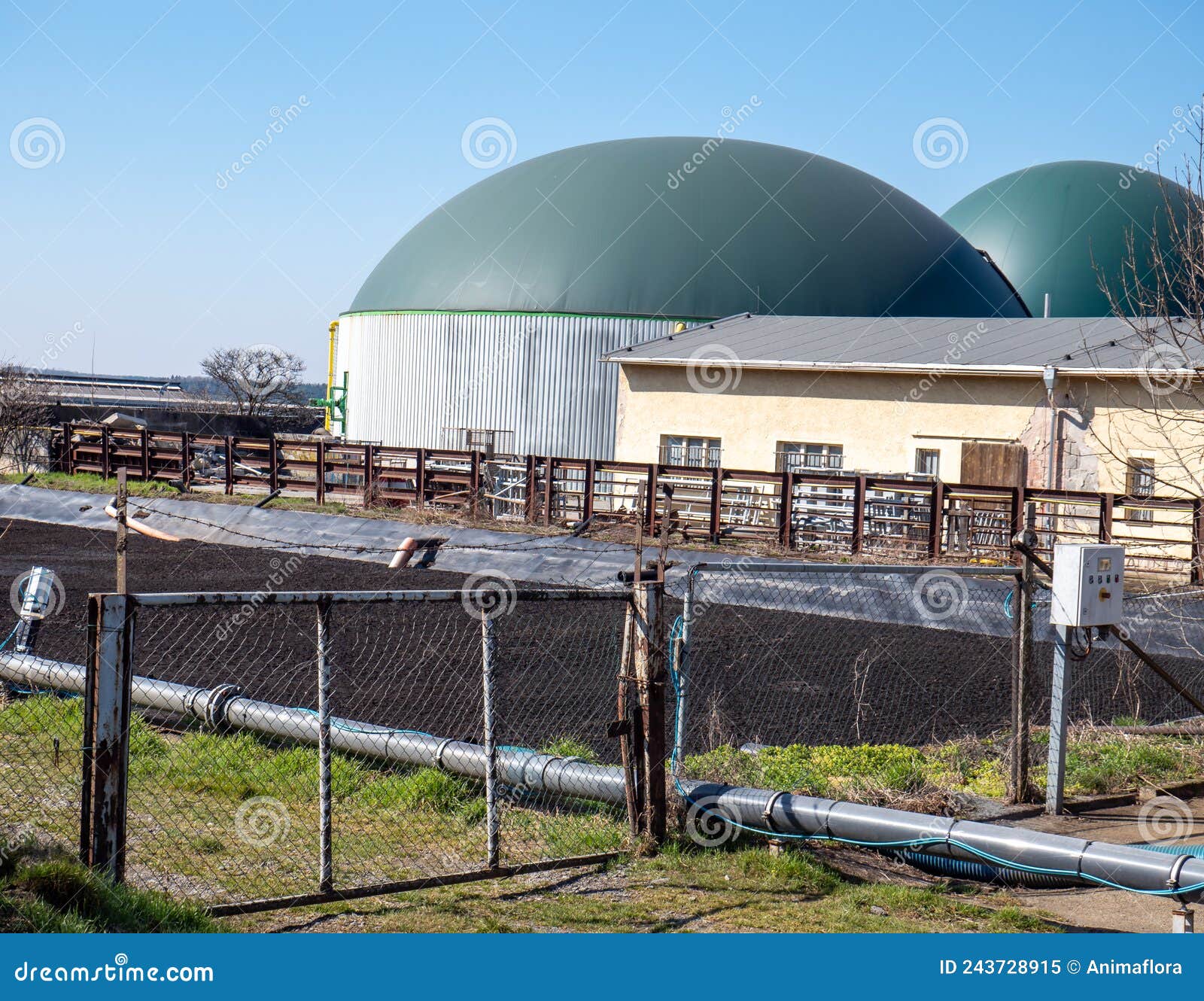 Biogas Plant for Renewable Energy in the Future Stock Image - Image of ...