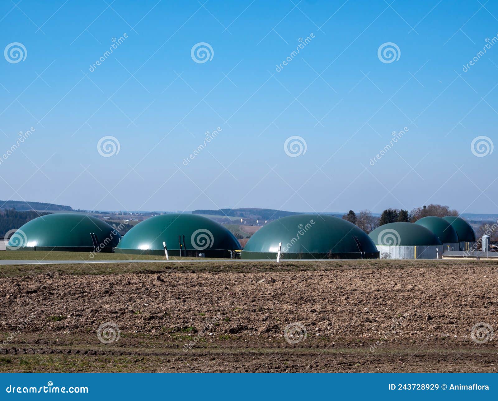 Biogas Plant for Renewable Energy in the Future Stock Image - Image of ...