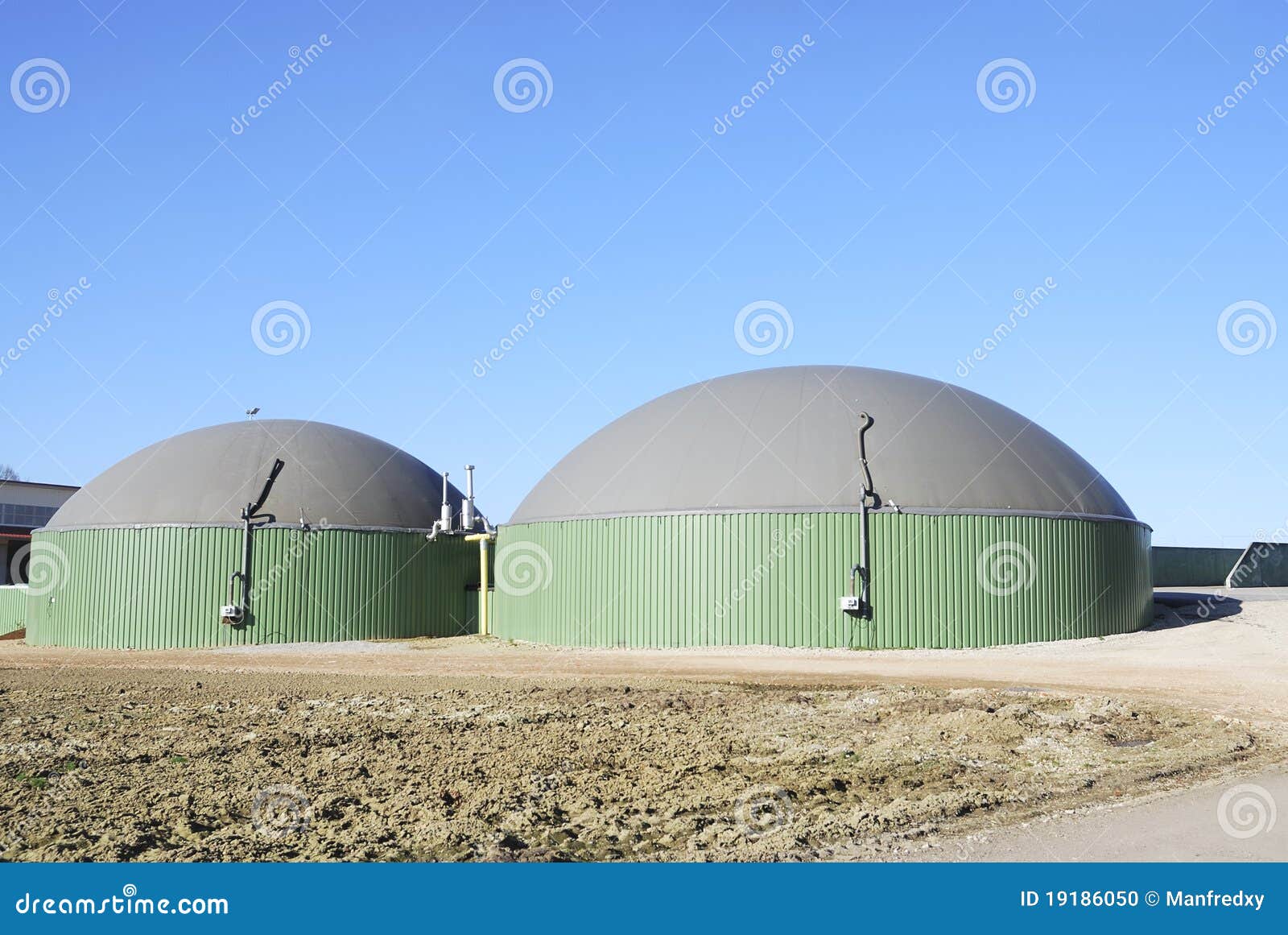 Biogas power plant stock photo. Image of digester, fermentation - 19186050