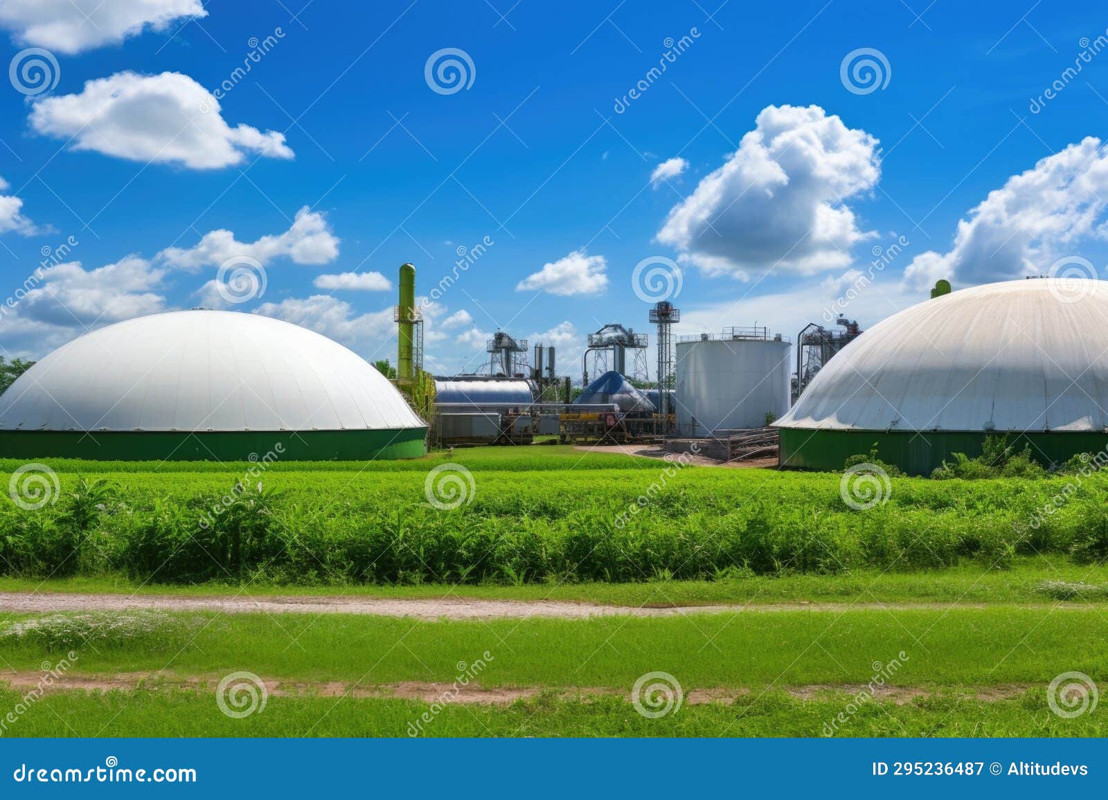 Biogas Production Plant in a Rural Area Stock Image - Image of ...