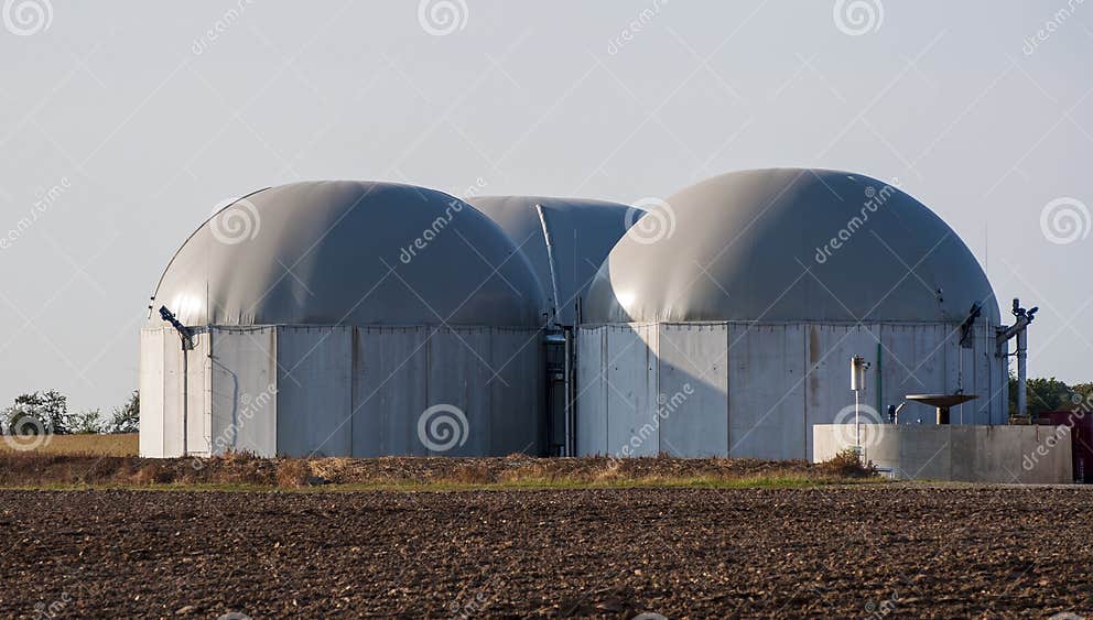Biogas tank. stock image. Image of biomass, digester - 26637031