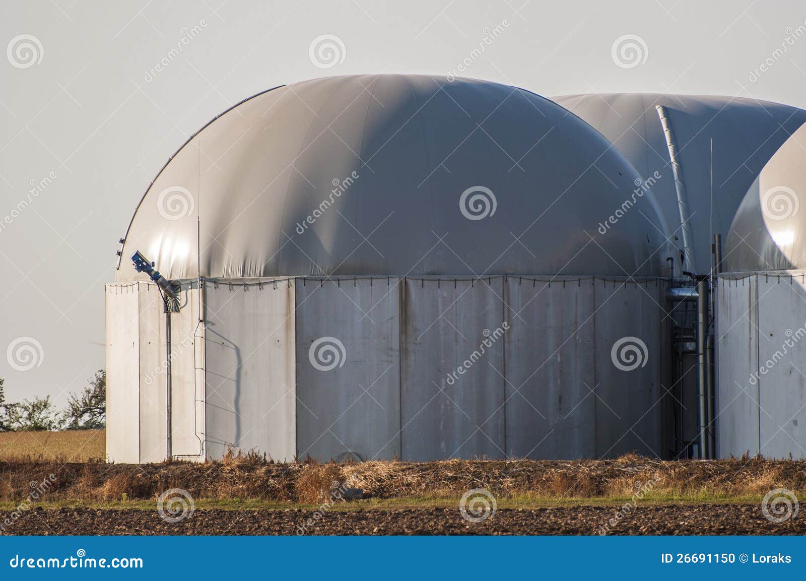 Biogas tank. stock photo. Image of container, industrial - 26691150