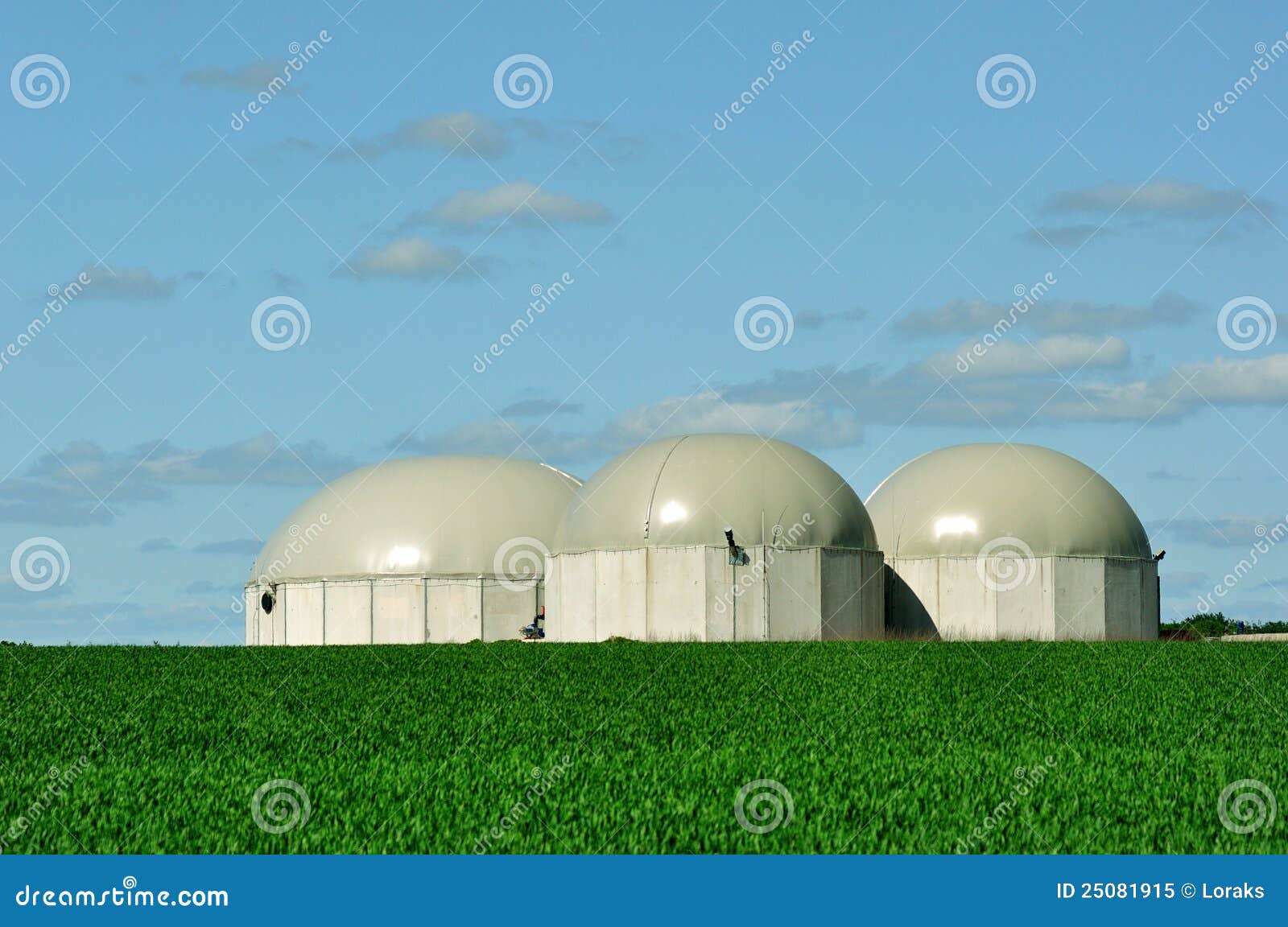 BioGas tanks. stock image. Image of facility, biomass - 25081915