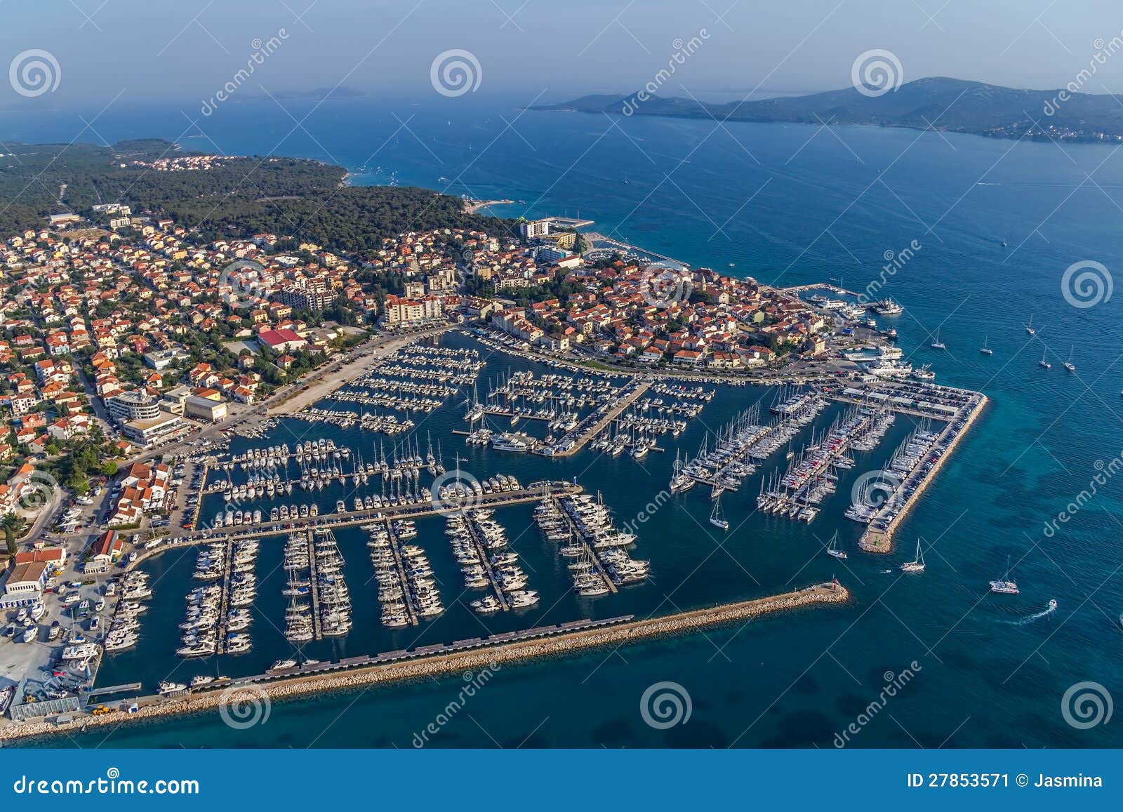 Biograd aerial stock image. Image of lifestyle, sailboat - 27853571