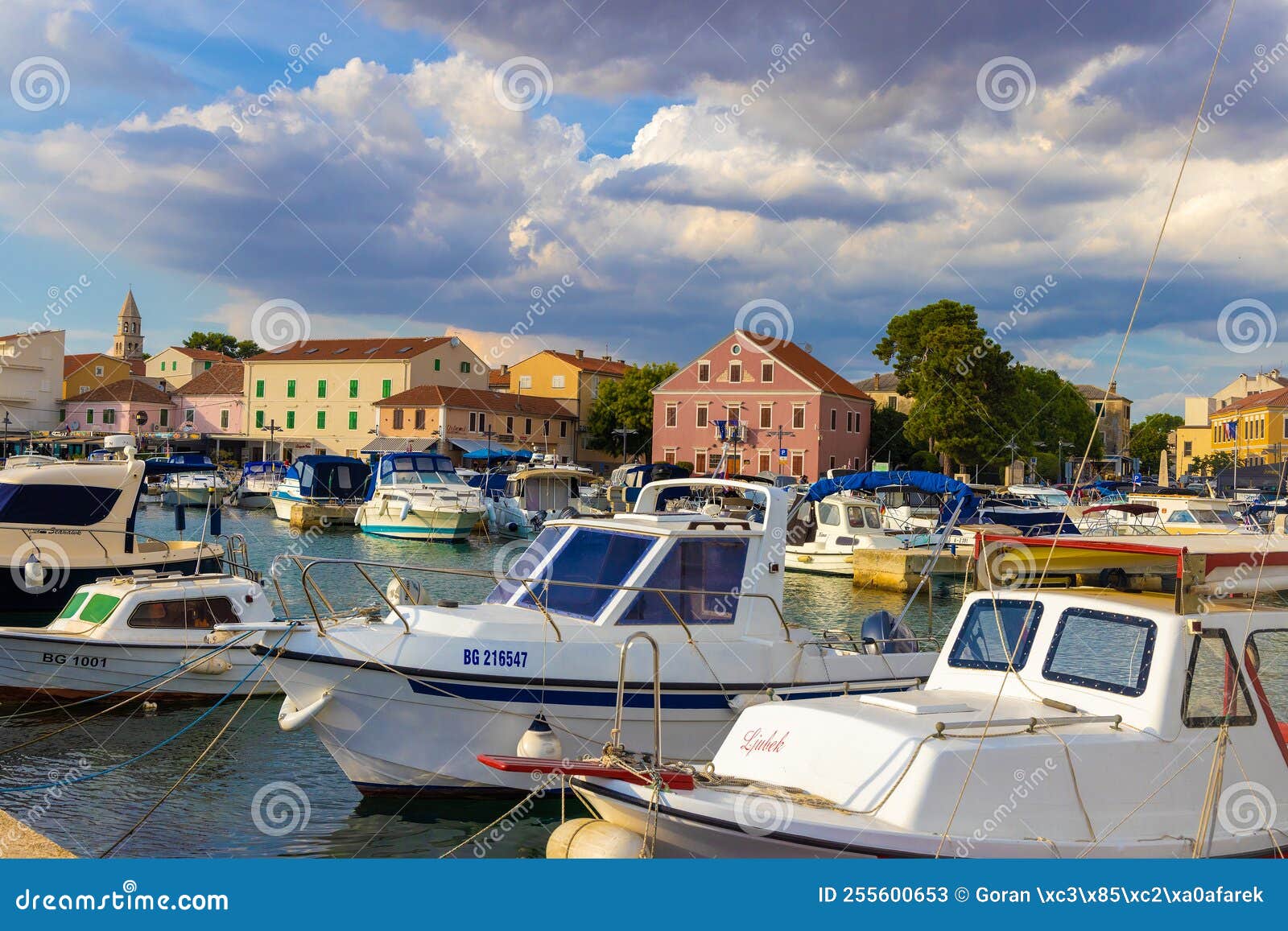 Biograd town in Croatia stock image. Image of zadar - 255600653