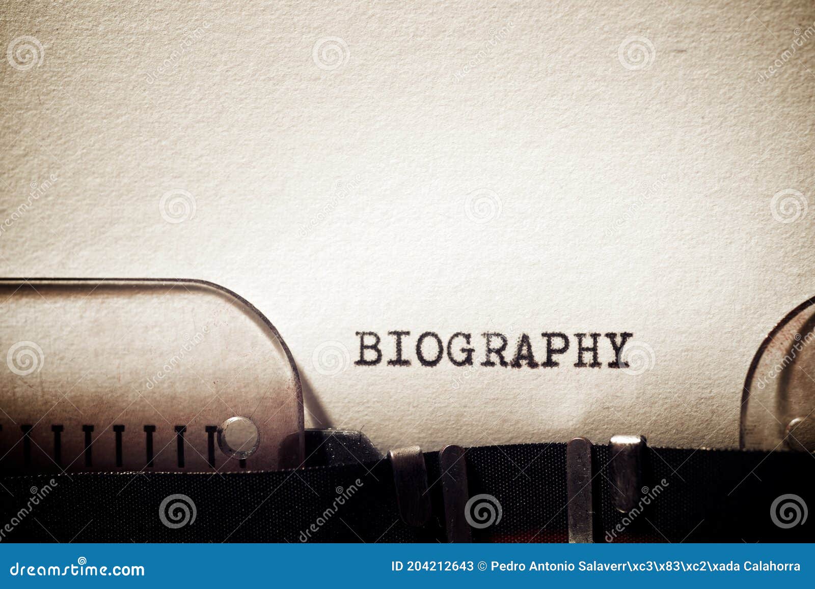 A Typewriter And Biography Stock Photo | CartoonDealer.com #223365936