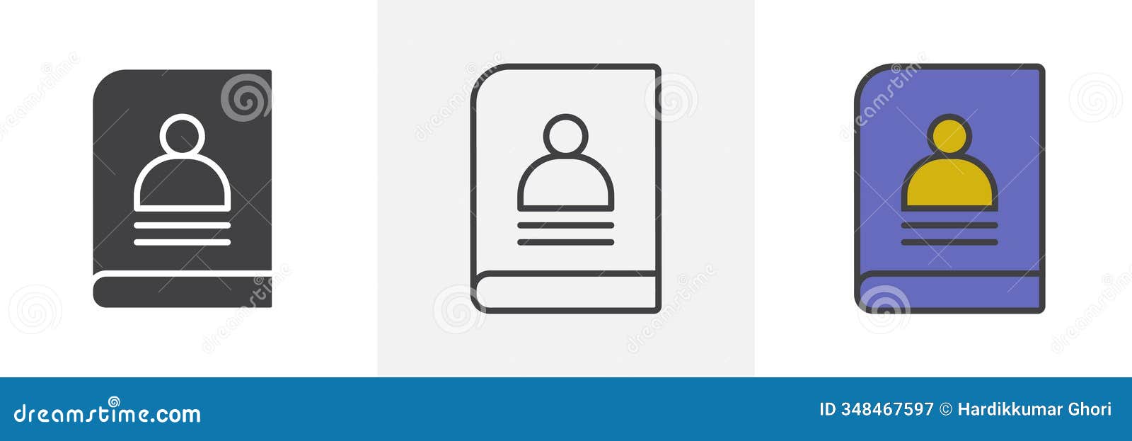 Biography Icon Vector | CartoonDealer.com #348390194