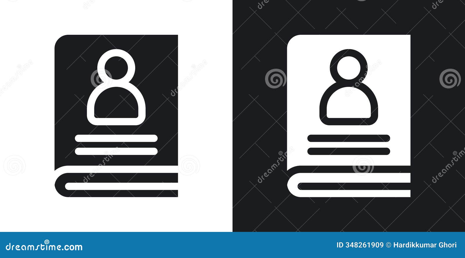 Biography icon vector stock illustration. Illustration of work - 348261909