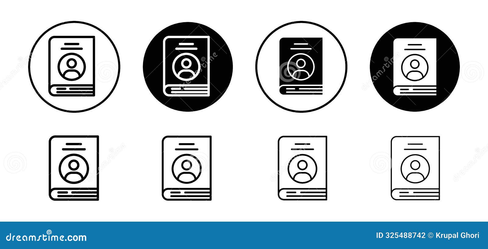 Biography Outline Icon Collection Or Set. Biography Thin Vector Line ...