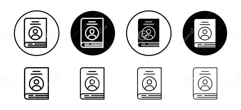 Biography Vector Icon Set Collection. Biography Outline Flat Icon Stock ...