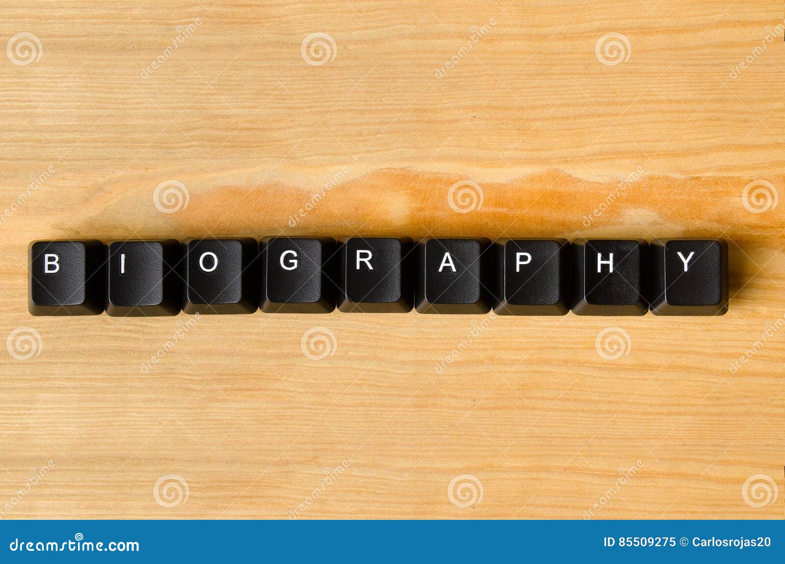 Biography - Word From Metal Blocks On Paper Royalty-Free Stock ...