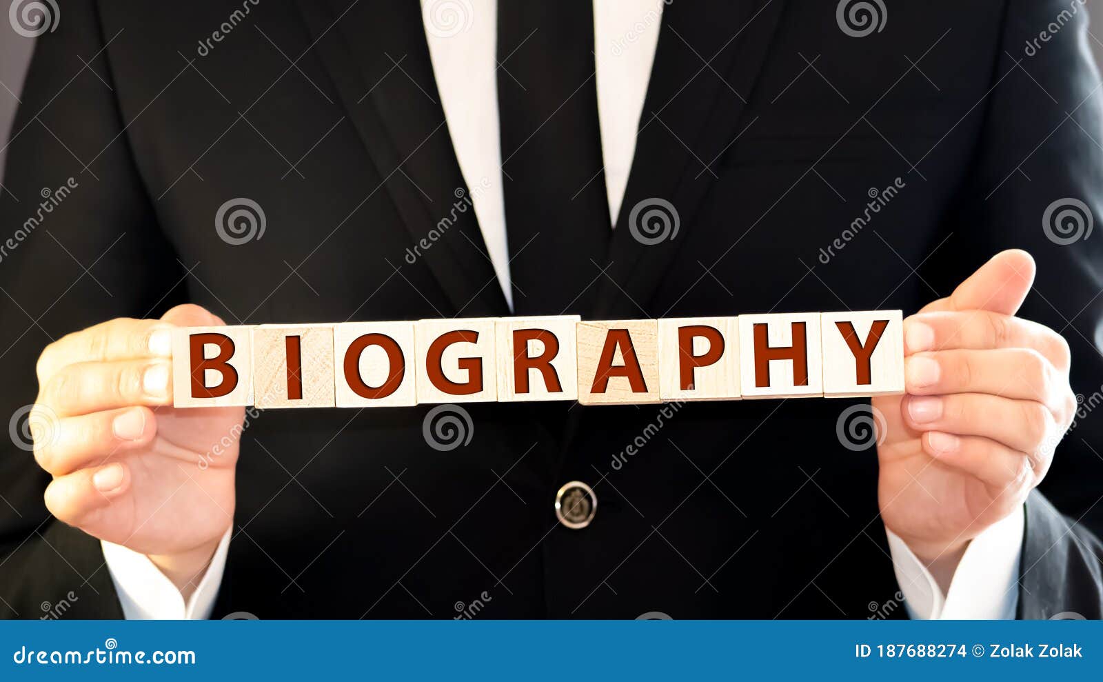 BIOGRAPHY Word Made with Building Blocks Stock Photo - Image of concept ...