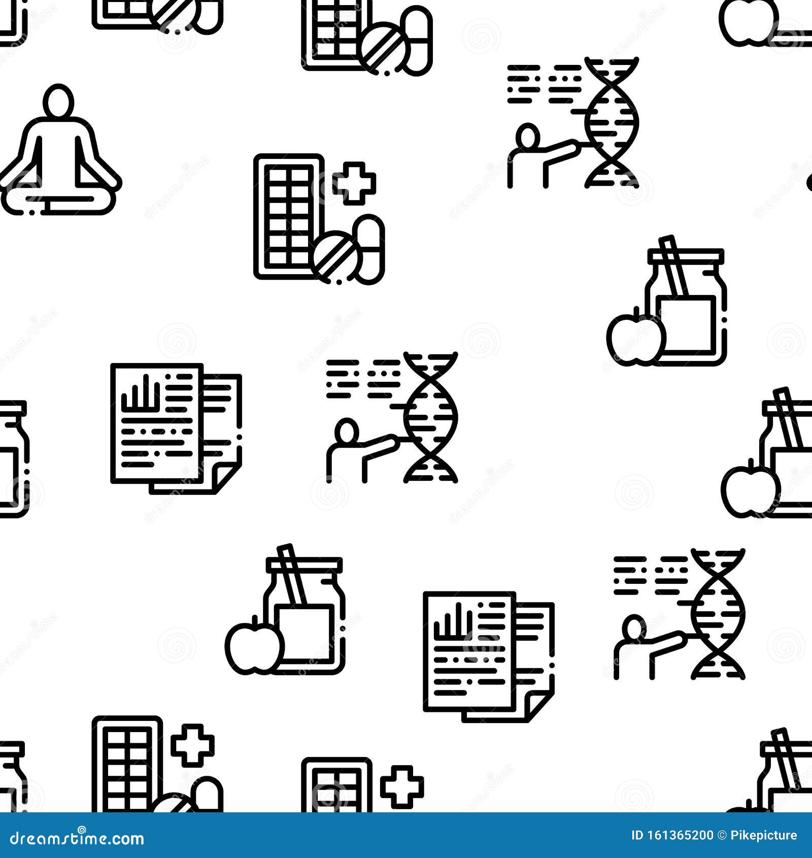 Biohacking Seamless Pattern Vector Stock Vector - Illustration of ...