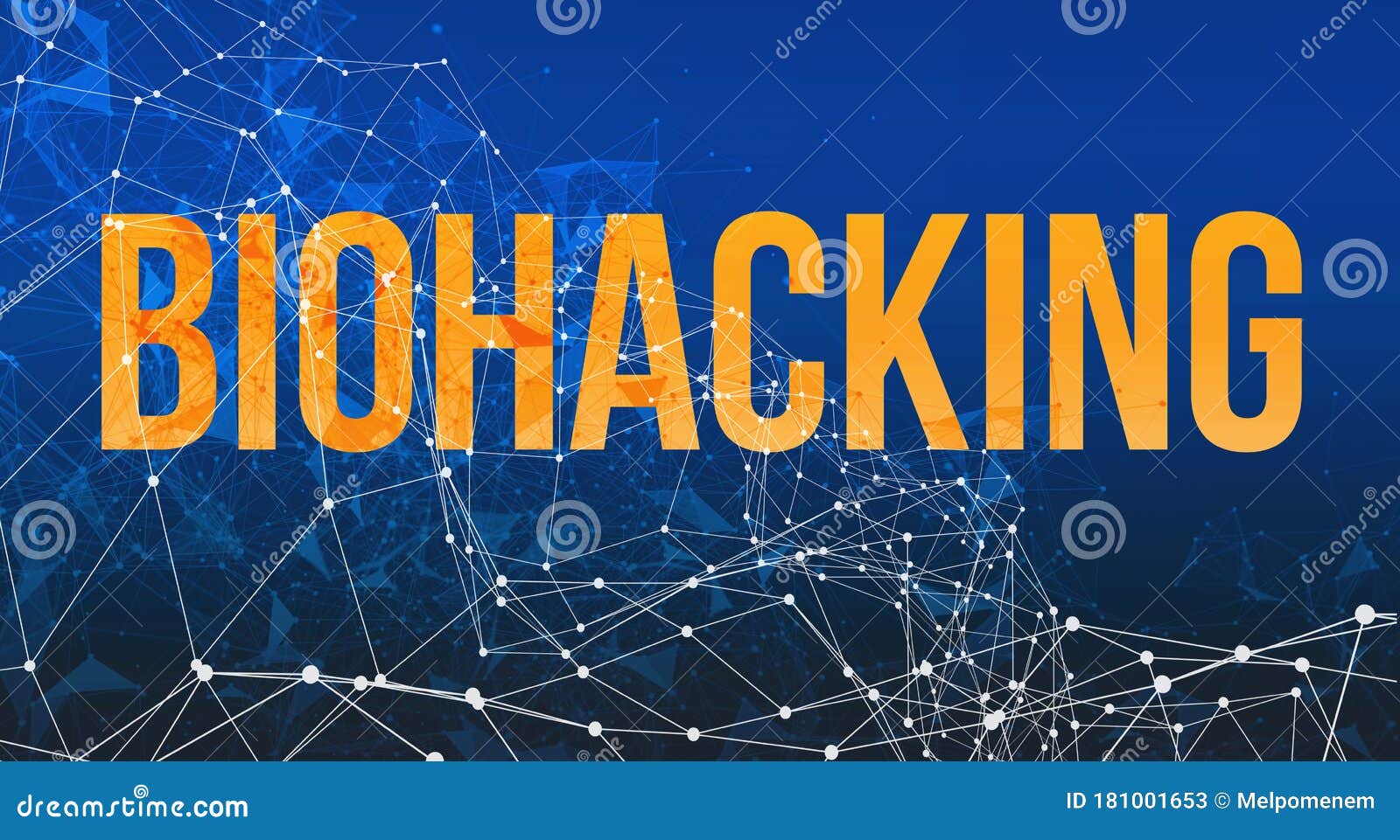 Biohacking Theme with Abstract Network Lines Stock Image - Image of ...