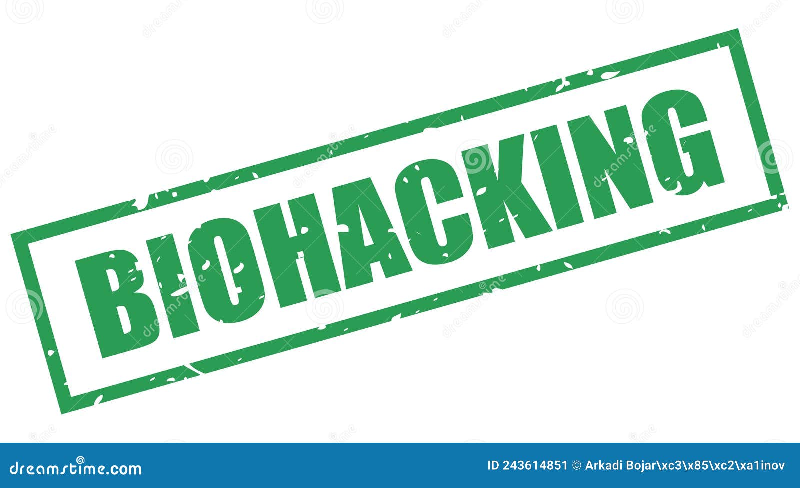 Biohacking vector stamp stock vector. Illustration of flat - 243614851