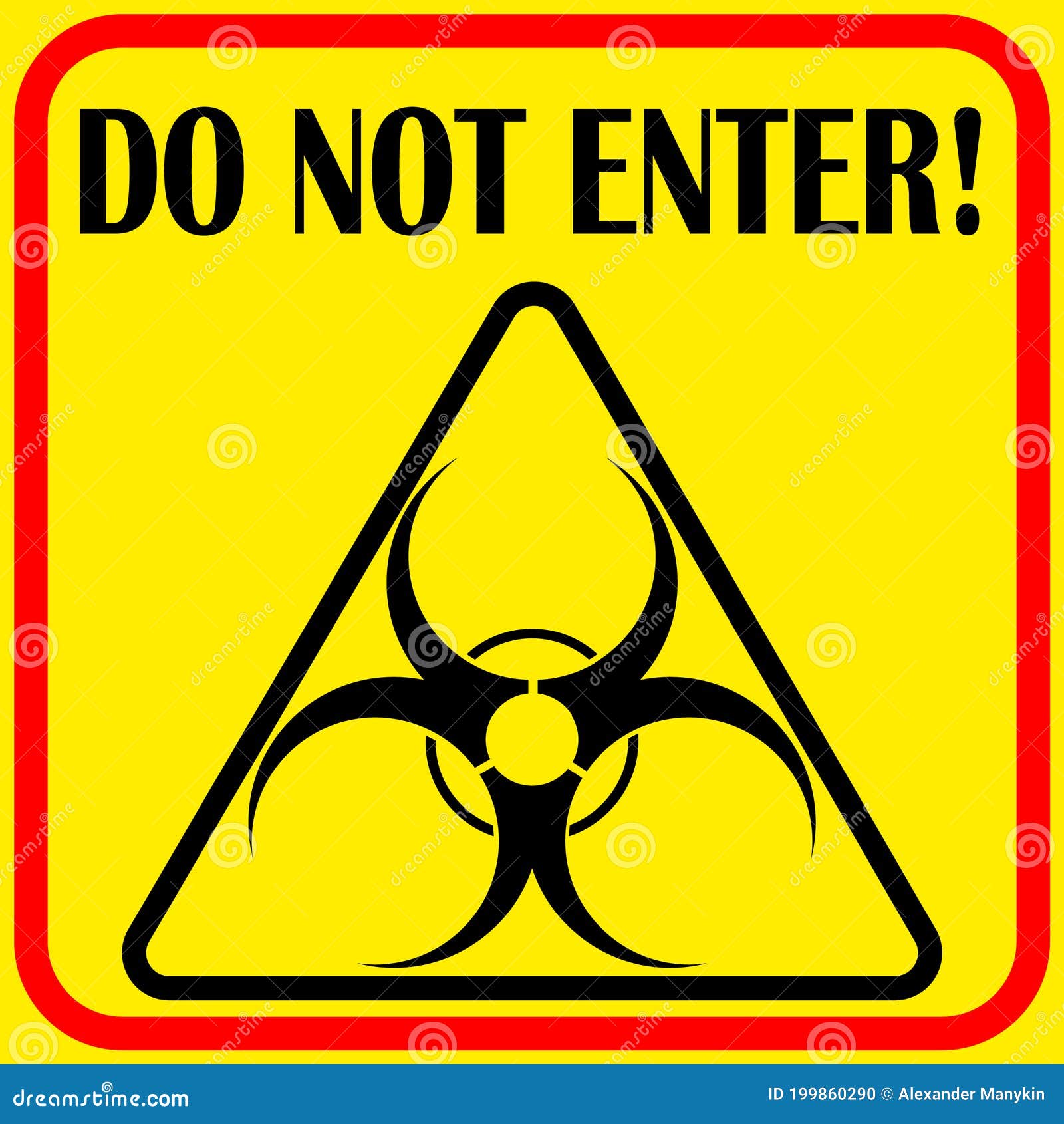 Do Not Enter. Biohazard Symbol. Logo Stock Vector - Illustration of ...