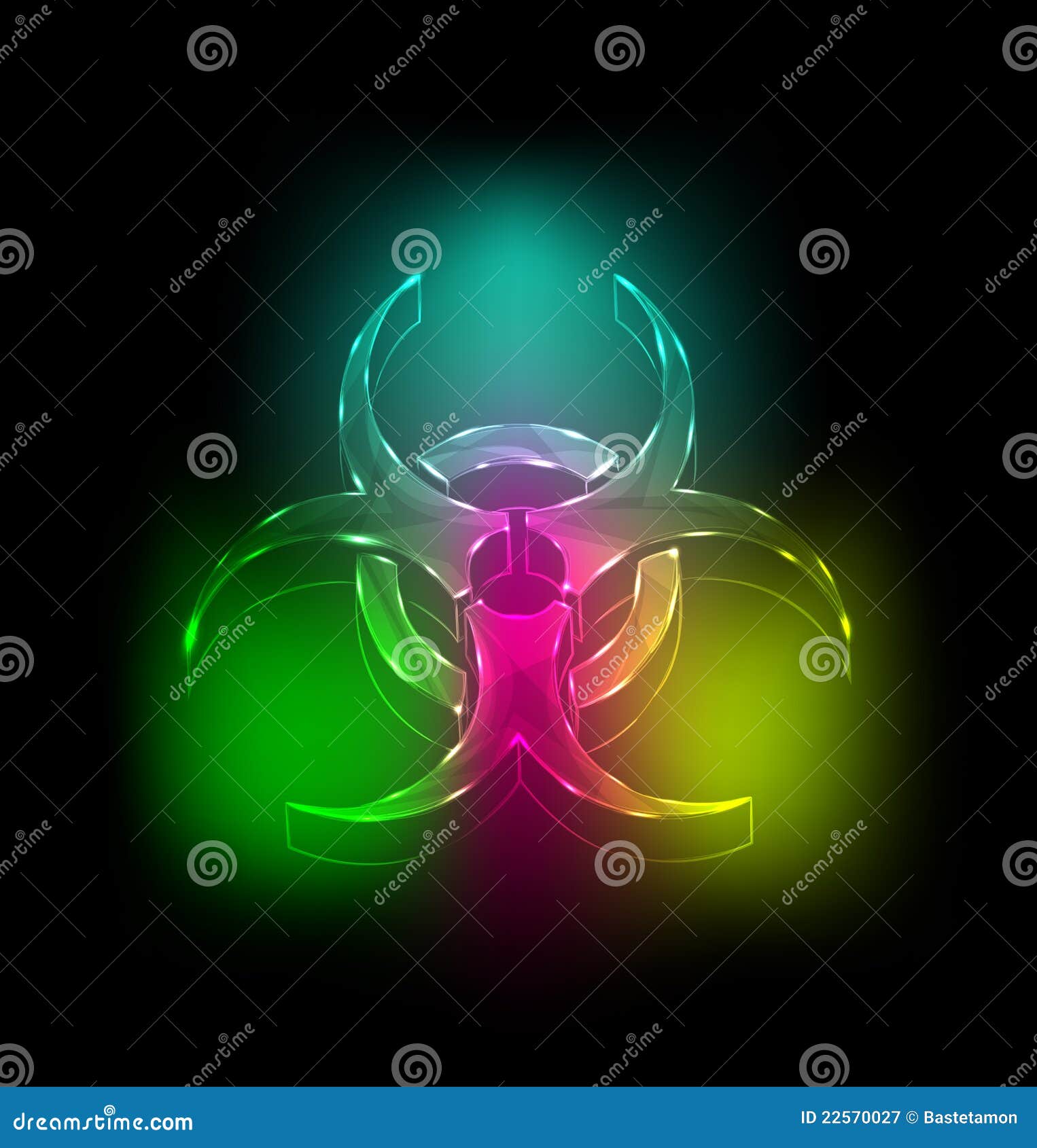 Biohazard stock vector. Illustration of glossy, biohazard - 22570027