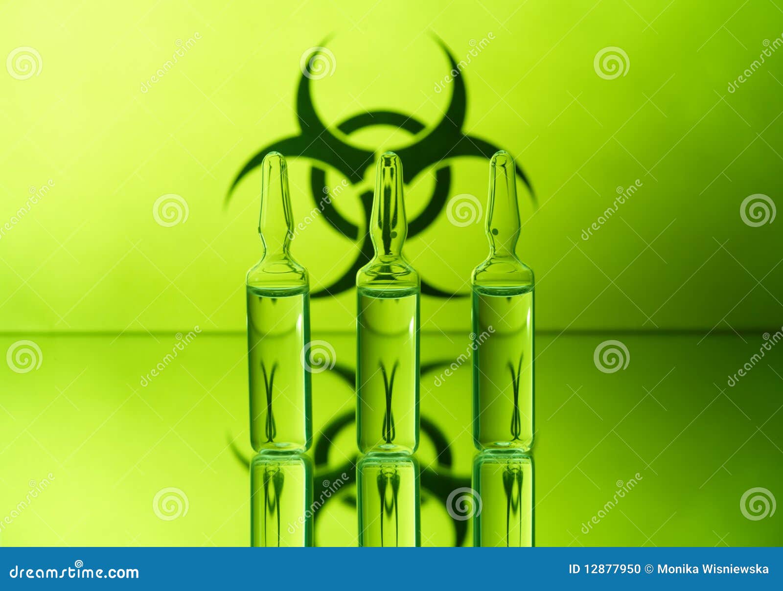 Biohazard and ampules stock photo. Image of icon, laboratory - 12877950