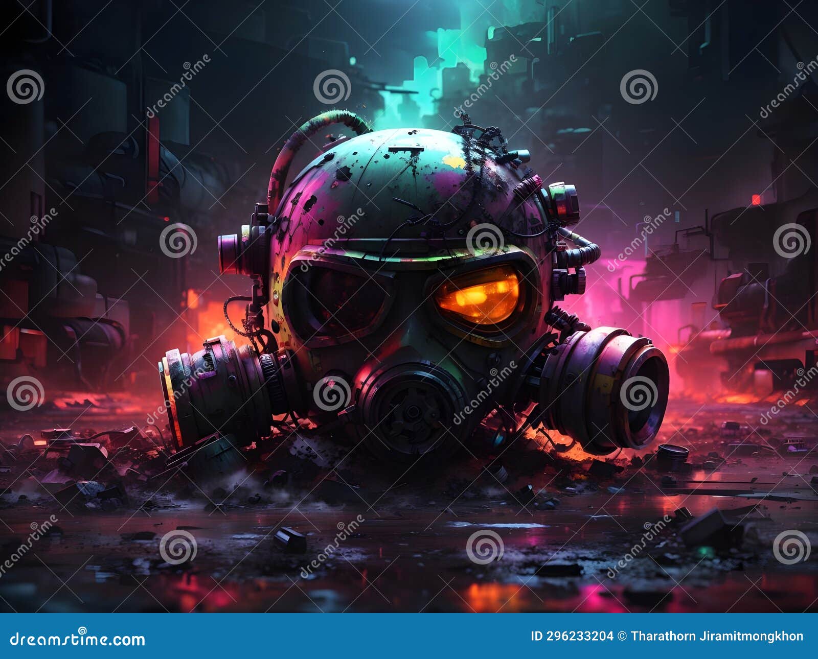 Biohazard Beats: Abstract Background of Toxic Punk Evolution Stock ...