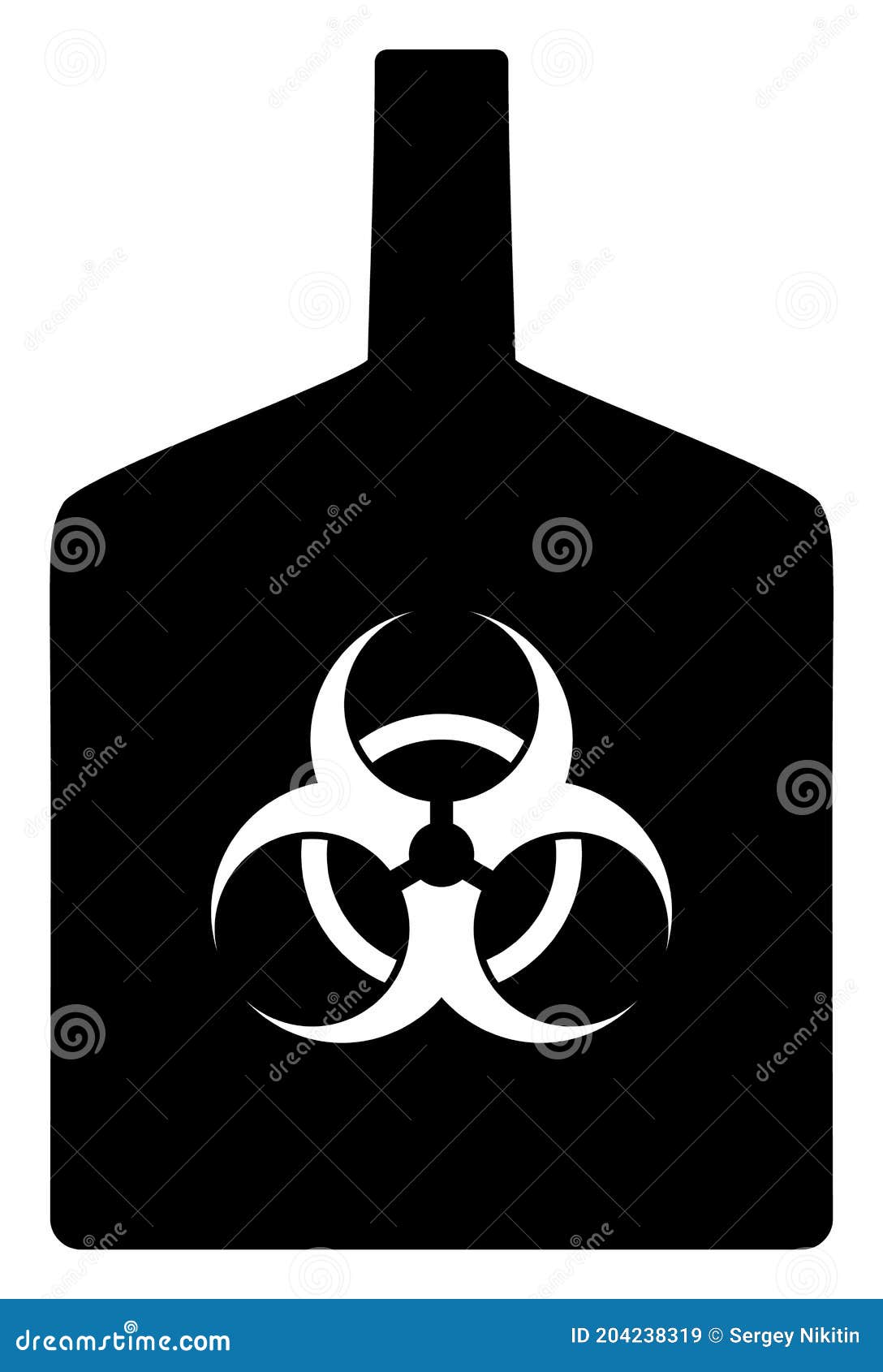 Biohazard Bottle Flat Icon Symbol Stock Illustration - Illustration of ...