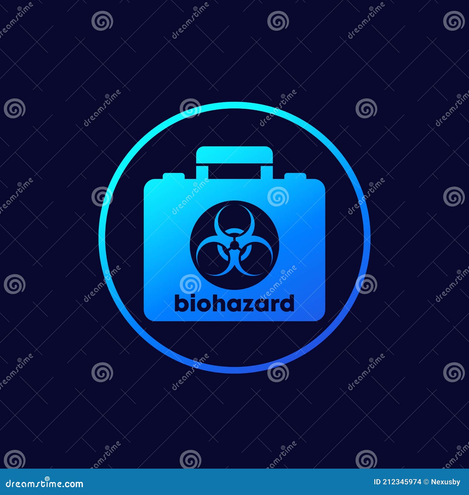 Biohazard box icon for web stock vector. Illustration of safety - 212345974