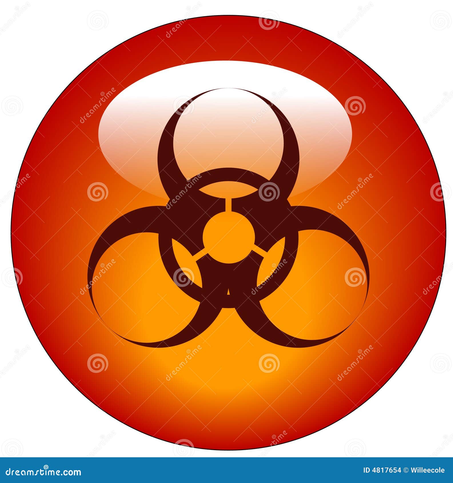 Biohazard button or icon stock vector. Illustration of research - 4817654