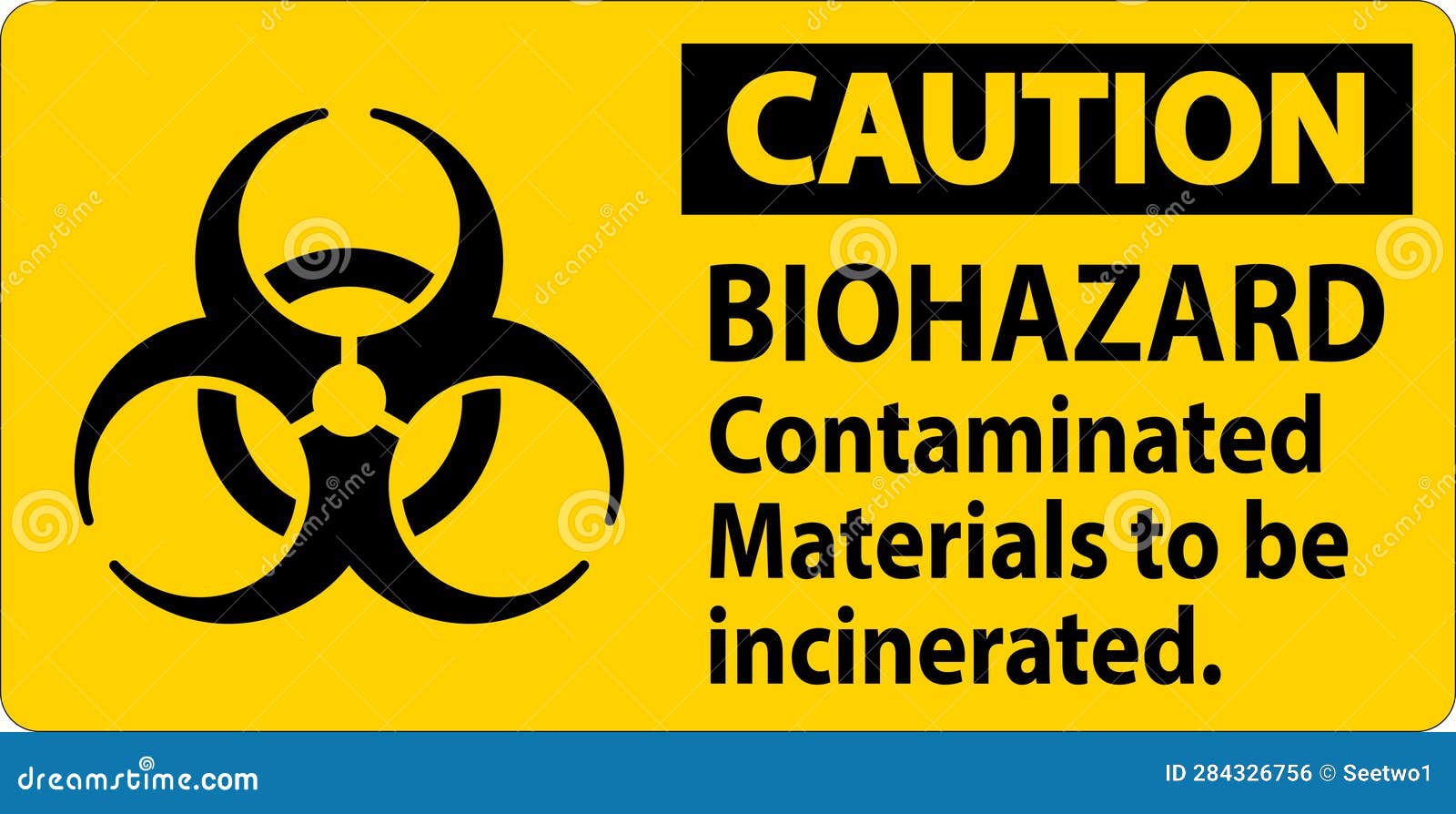 Biohazard Caution Label Biohazard Contaminated Materials To Be ...