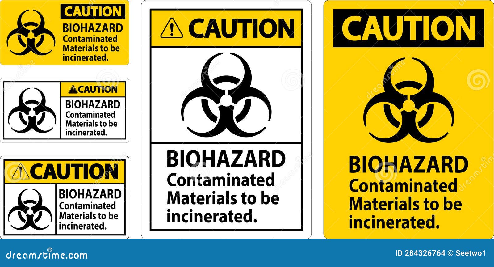 Biohazard Caution Label Biohazard Contaminated Materials To Be ...