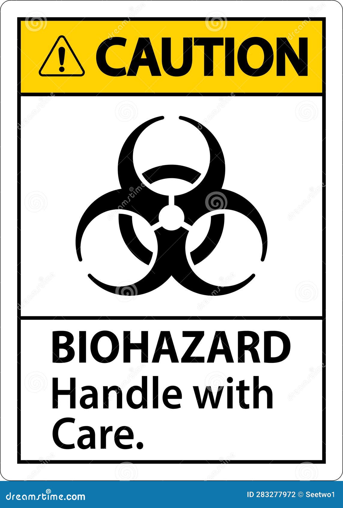 Biohazard Caution Label Biohazard, Handle with Care Stock Vector ...