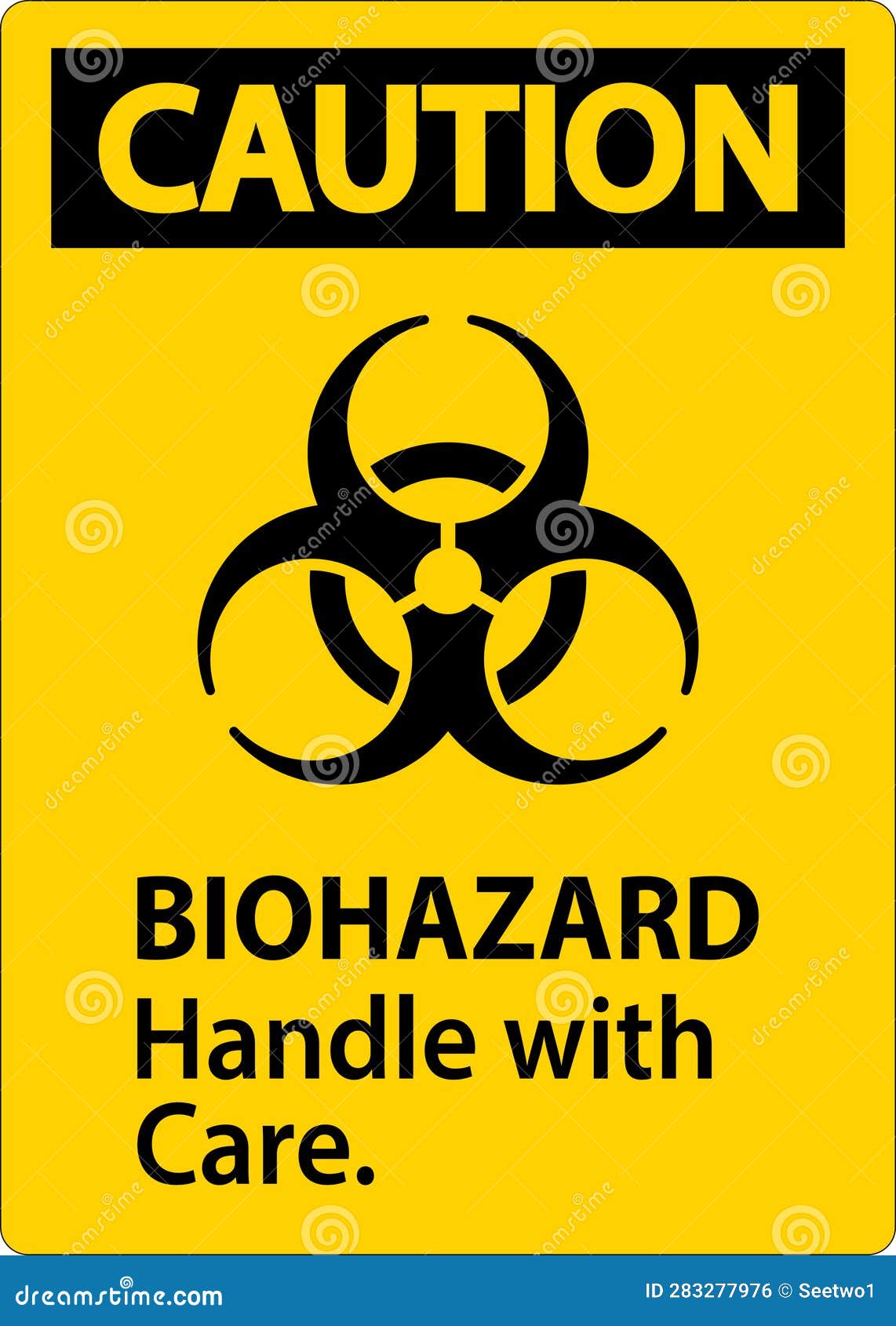 Biohazard Caution Label Biohazard, Handle with Care Stock Vector ...