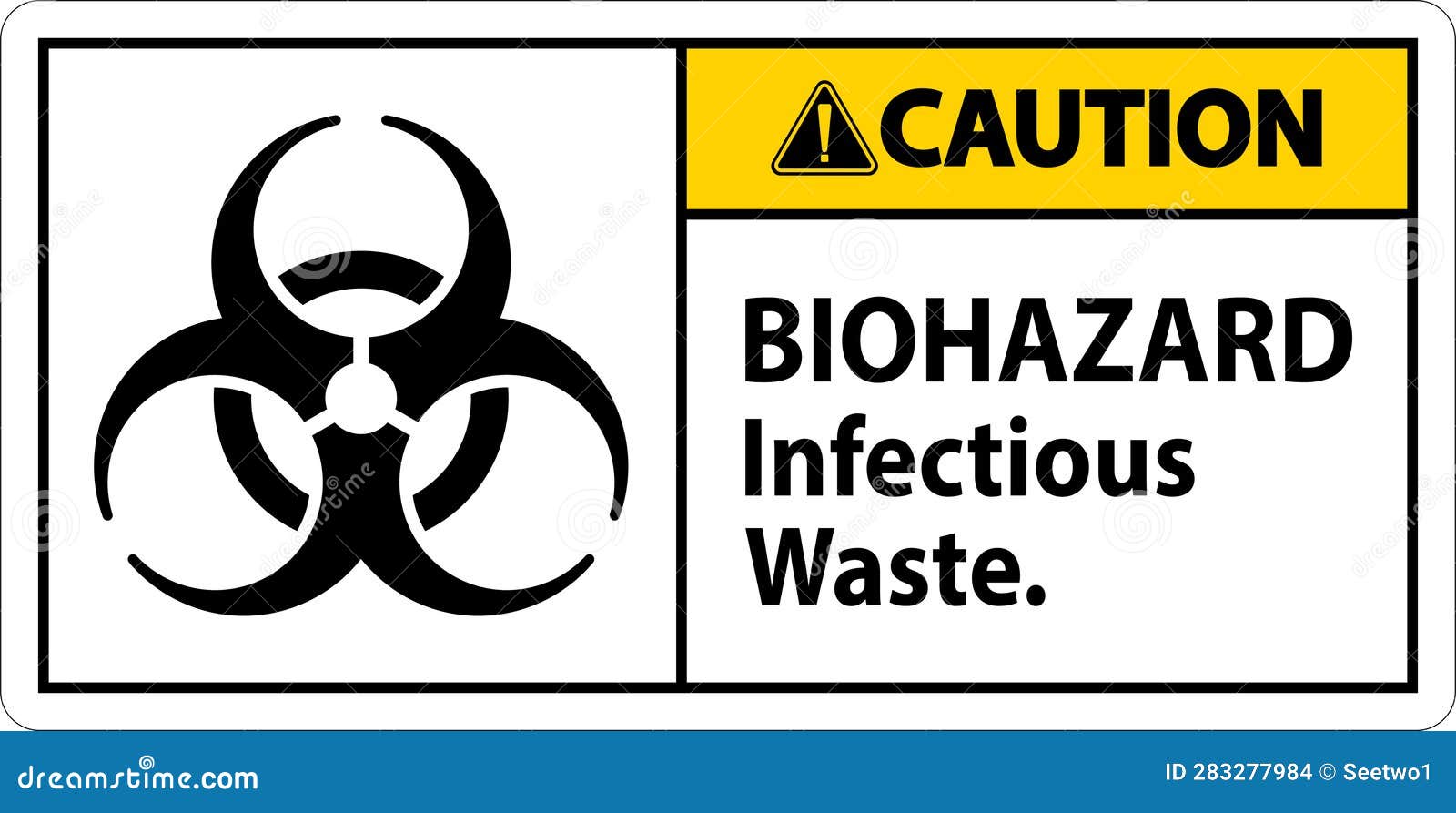 Biohazard Caution Label Biohazard Infectious Waste Stock Vector ...