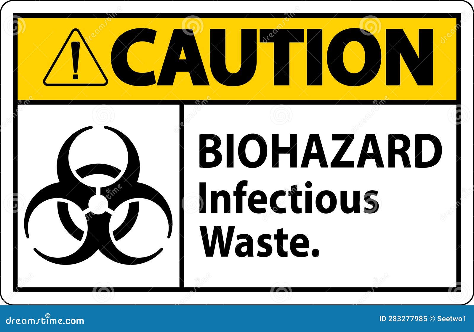 Biohazard Caution Label Biohazard Infectious Waste Stock Vector ...