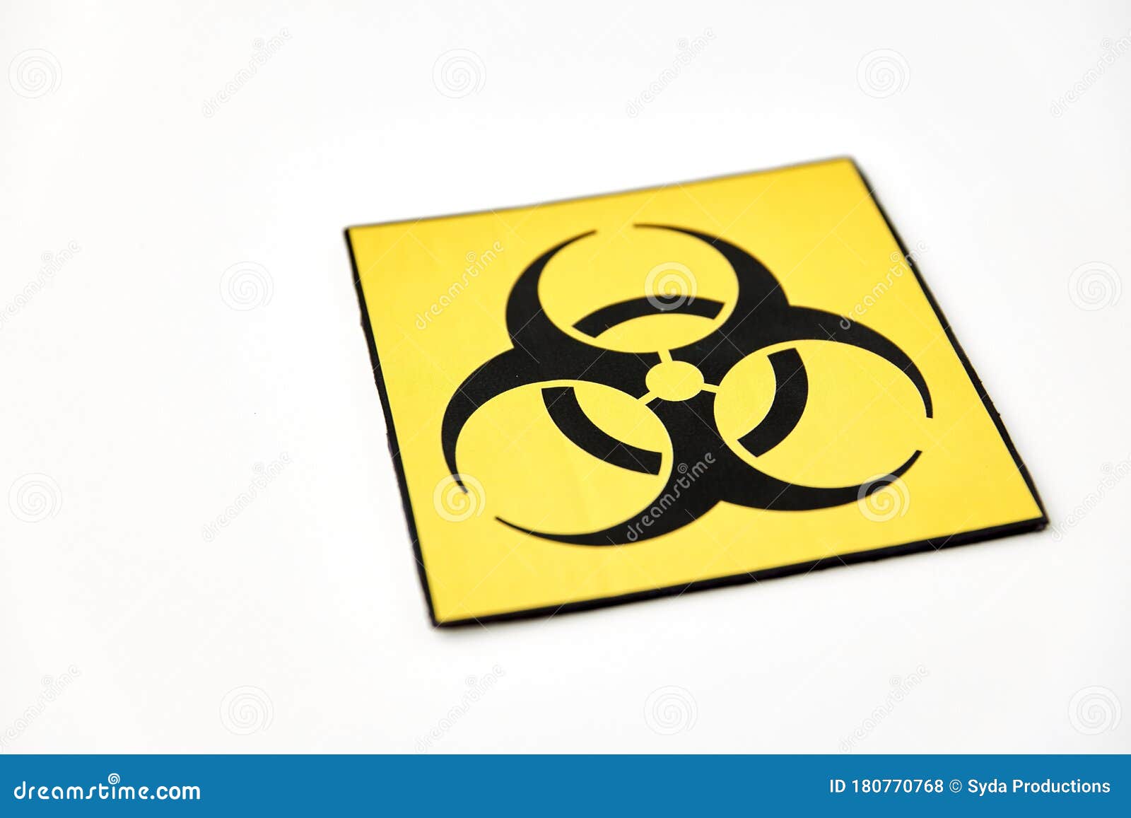 Biohazard Caution Sign on White Background Stock Photo - Image of ...