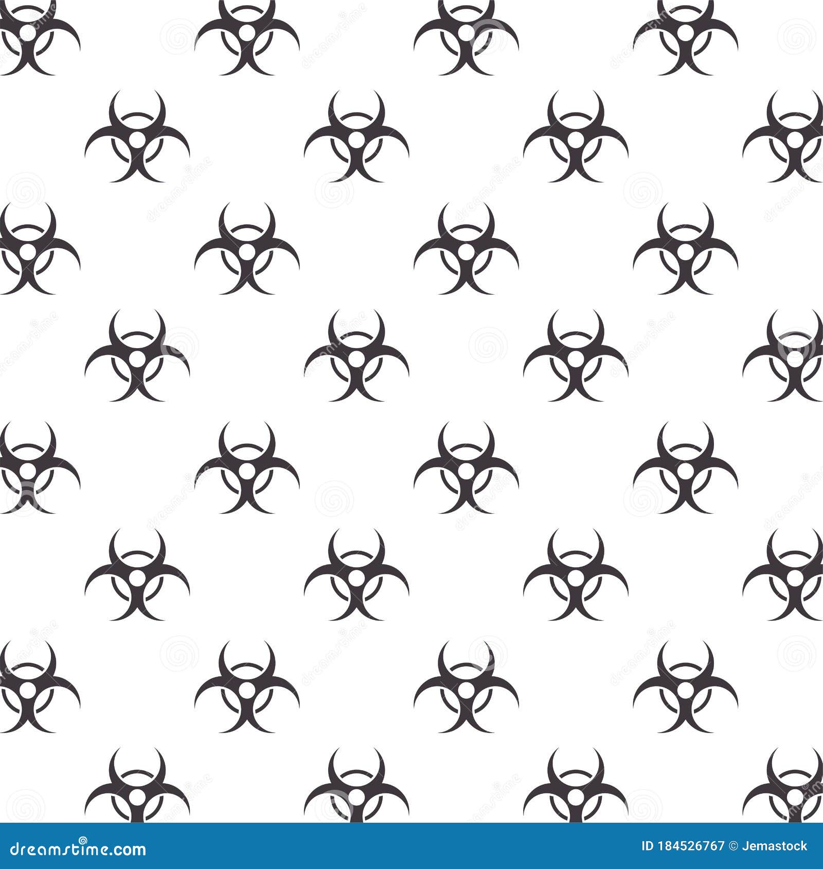 Biohazard Caution Signals Pattern Background Stock Vector ...