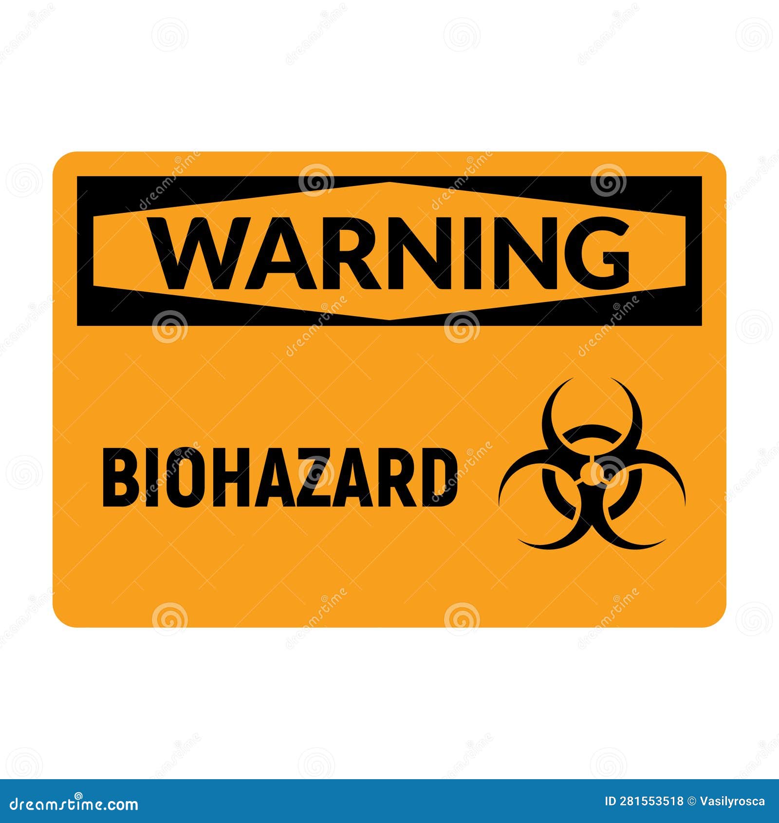 Biohazard Caution Waste Sign. Biologic Infectious Symbol Alert Caution ...